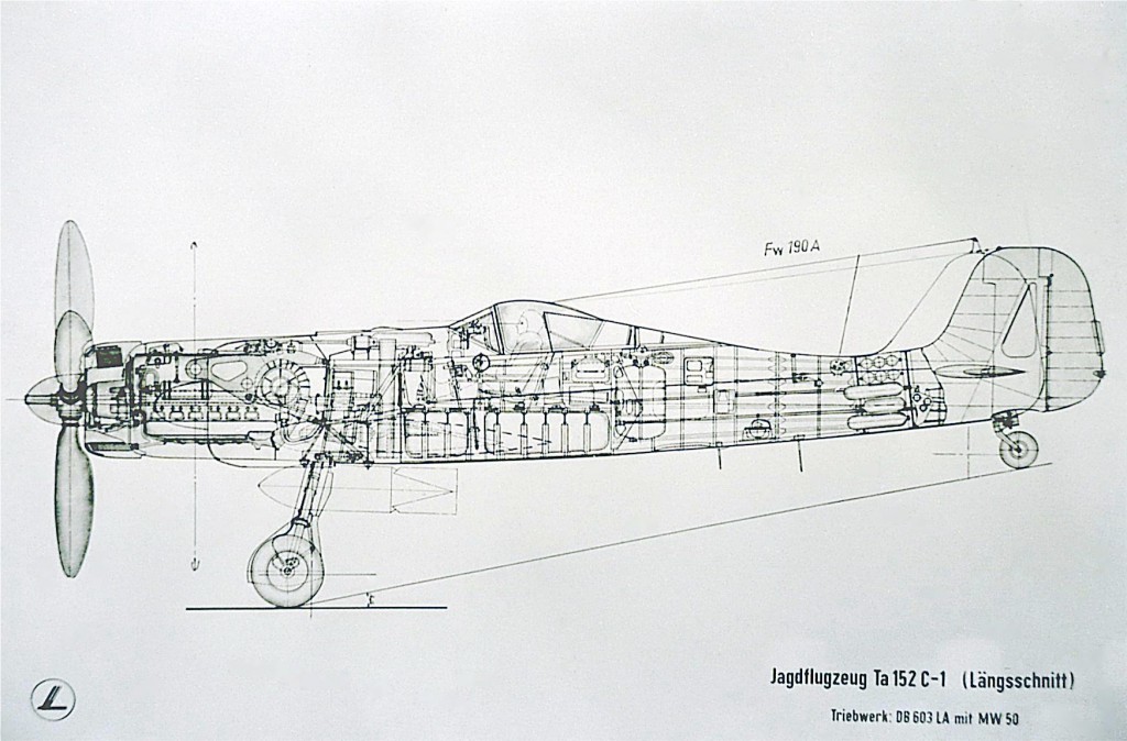Ta 152 C-1, measure compare to the FW 190 A | Focke-Wulf TA 152